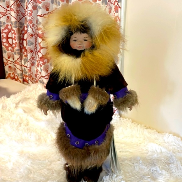 Other | Authentic Alaskan Eskimo Doll With 7 Different Furs Signed And ...